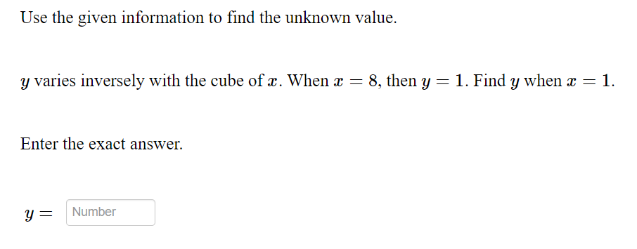 Solved Use The Given Information To Find The Unknown Value