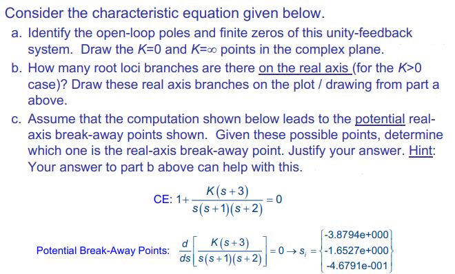 Solved Consider the characteristic equation given below a. | Chegg.com