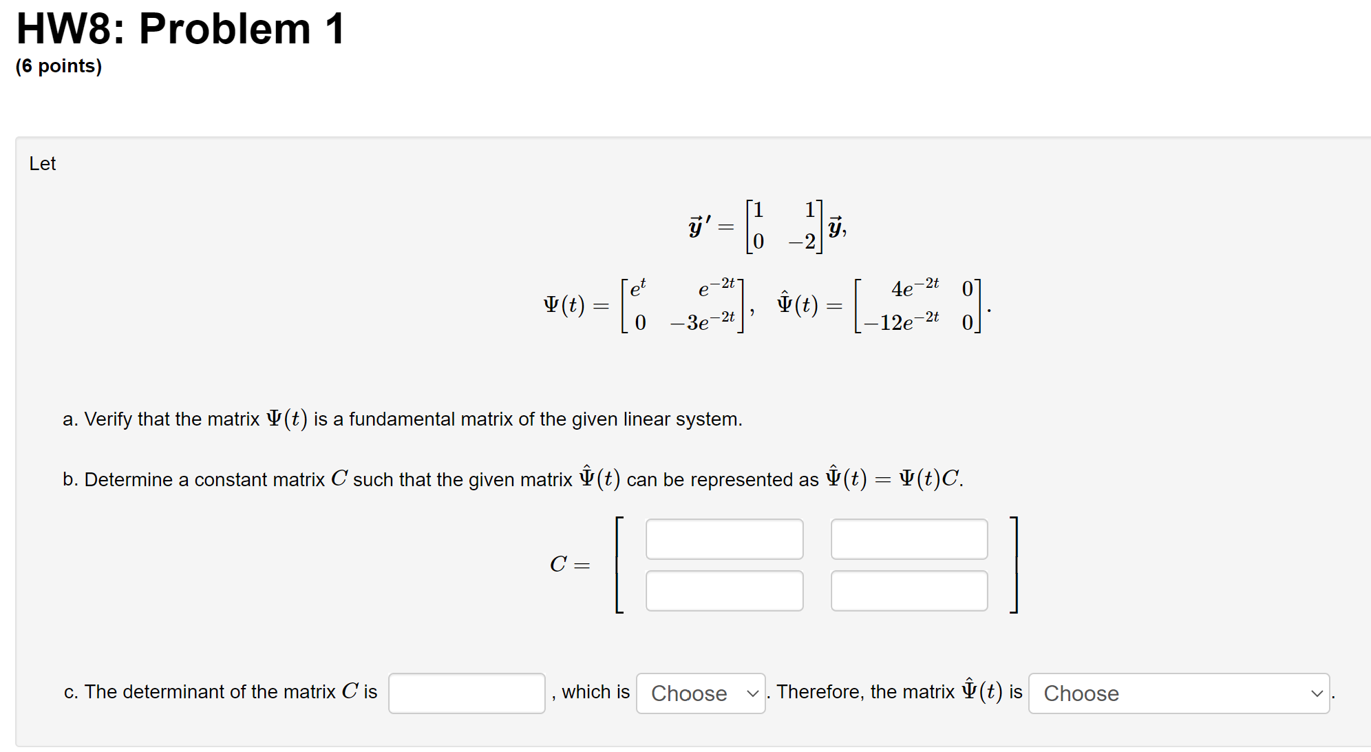 Solved HW8: Problem 1 (6 points) Let | Chegg.com