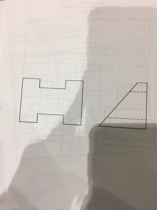 Solved Give the two views, sketch the missing view | Chegg.com