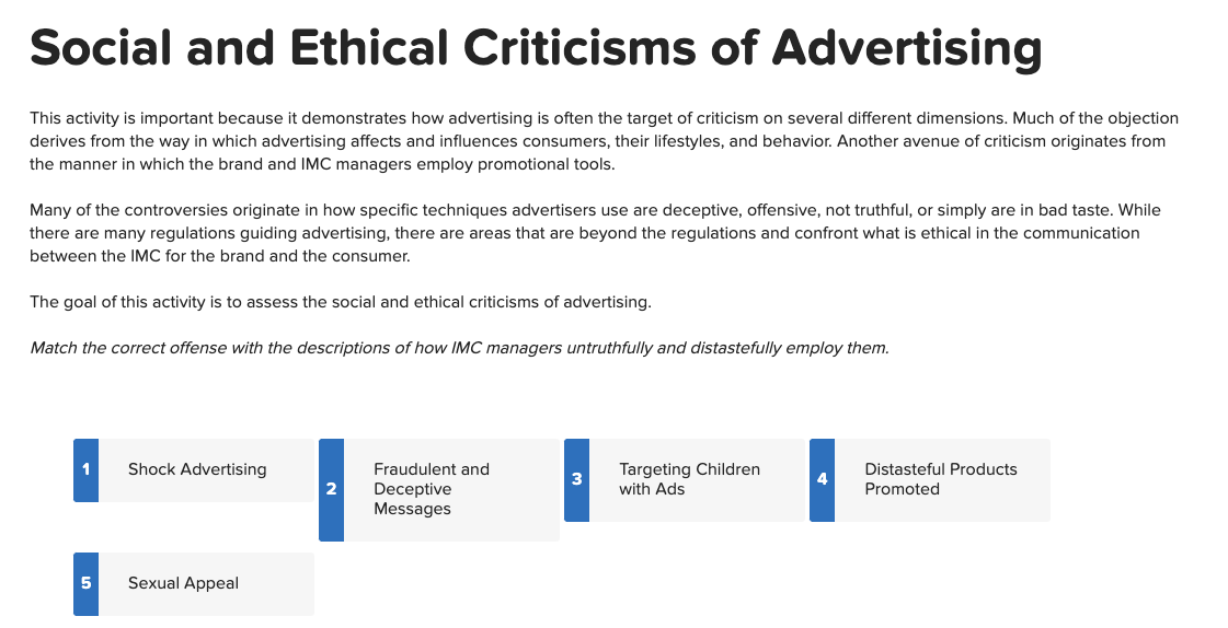 Solved Social and Ethical Criticisms of Advertising This | Chegg.com