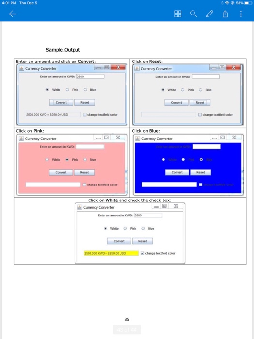 Solved 4:00 PM Thu Dec 5 59% 88 Lab 10: Graphical User | Chegg.com