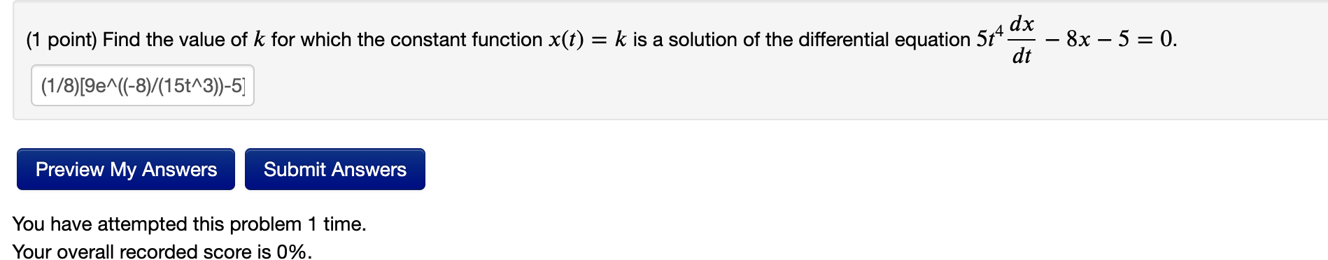 Solved Find the value of 𝑘k for which the constant function | Chegg.com