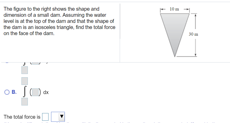 Solved 10 m The figure to the right shows the shape and | Chegg.com