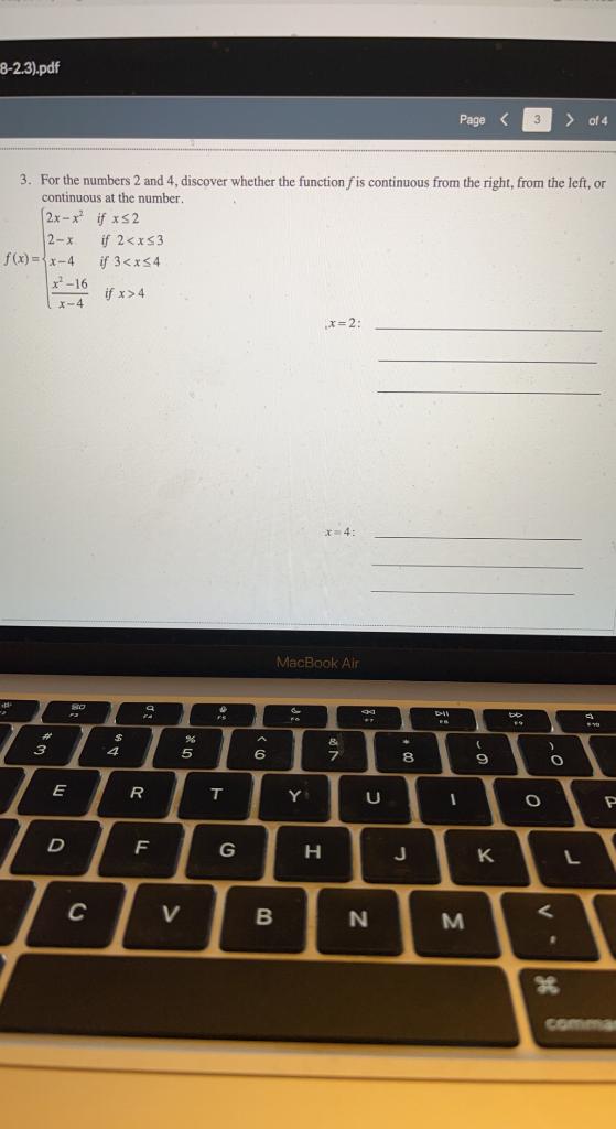 Solved 3. For the numbers 2 and 4, discover whether the | Chegg.com