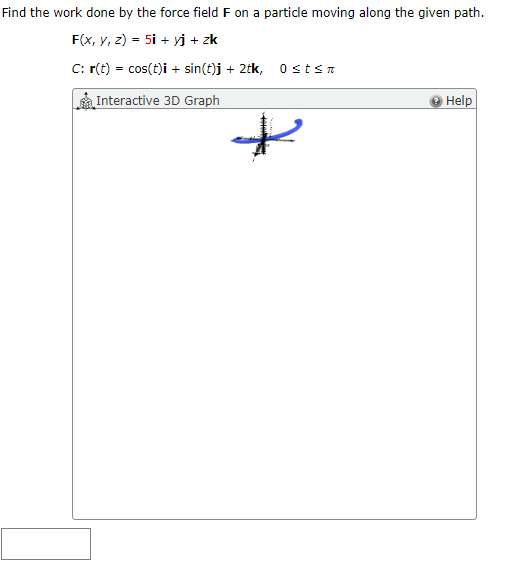 Solved Find the work done by the force field F on a particle | Chegg.com