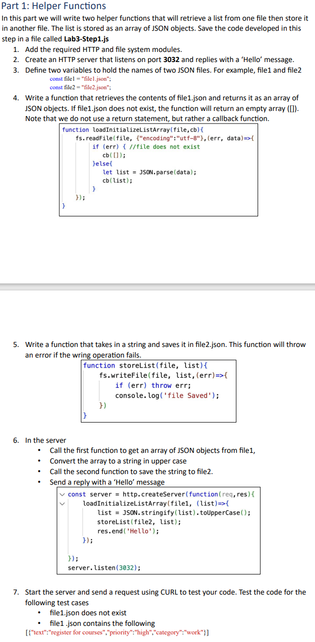 Part 1: Helper Functions In this part we will write | Chegg.com