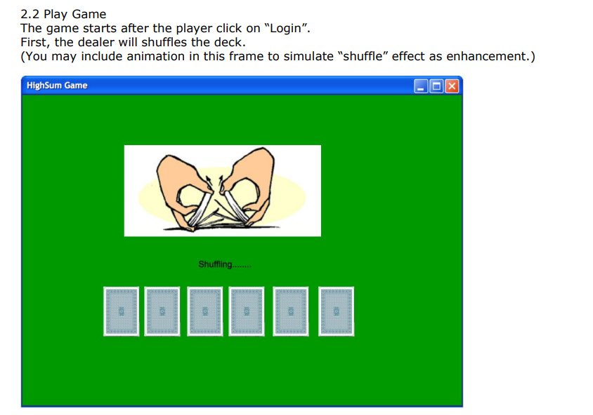 Solved 2. Task Enhance the one player Java game application | Chegg.com