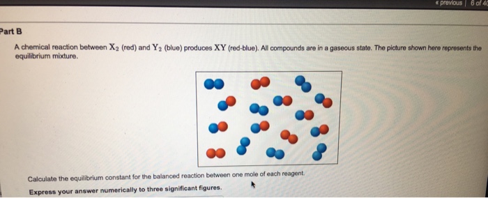 Solved A chemical reaction between X_2 (red) and Y_2 (blue) | Chegg.com