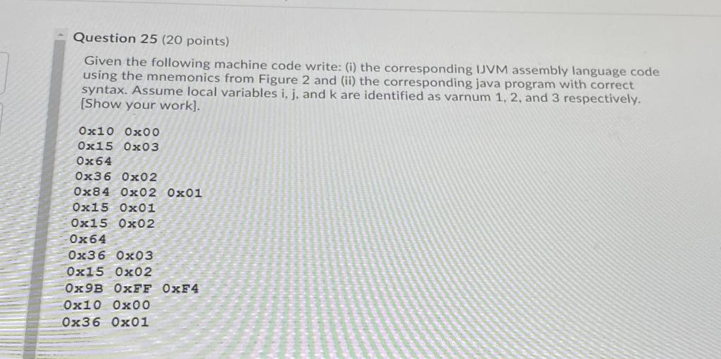 Solved Given the following machine code:(i)the corresponding | Chegg.com