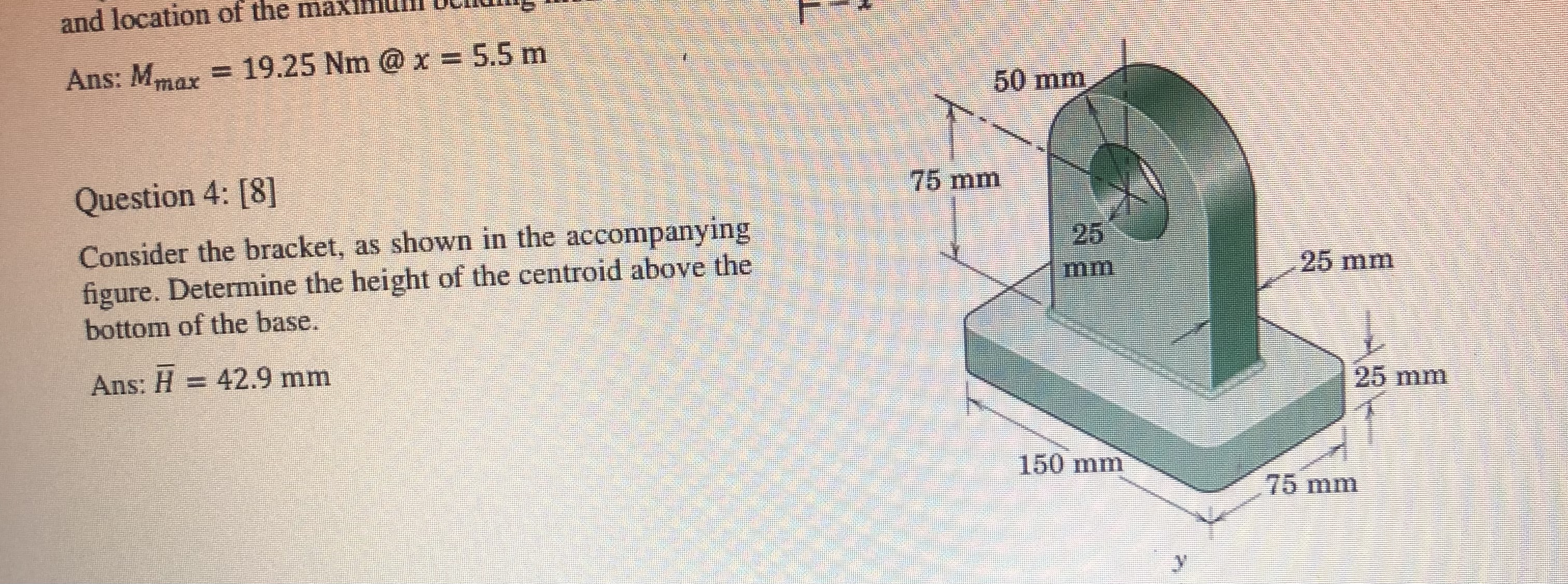 Solved Ans: Mmax=19.25Nm ﻿@ x=5.5mQuestion 4: [8]Consider | Chegg.com