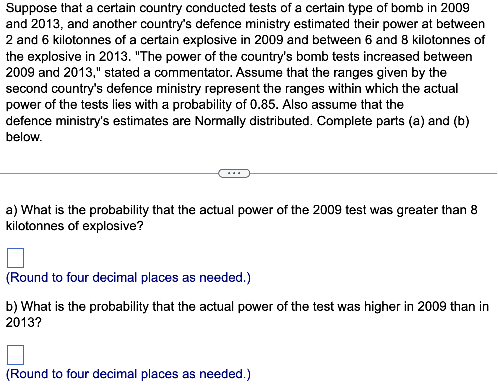 Solved Suppose that a certain country conducted tests of a | Chegg.com