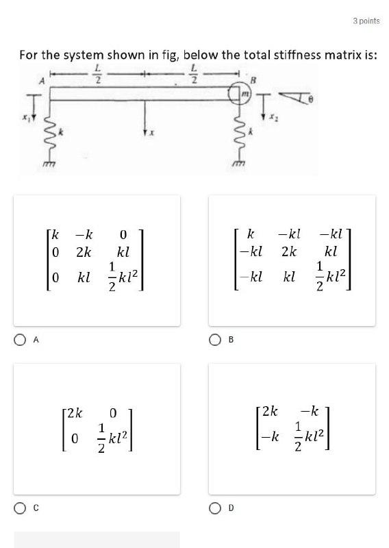 Solved 3 points For the system shown in fig, below the total | Chegg.com