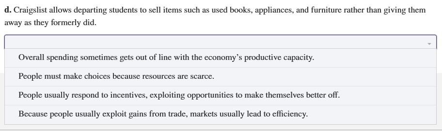 Solved which of the four principles is at work d. | Chegg.com