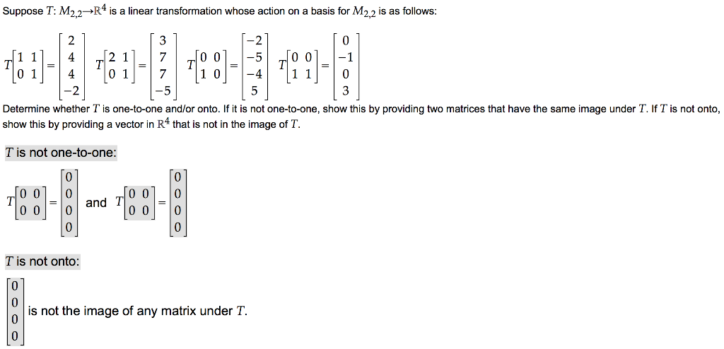 Solved Suppose T: M2,2>R4 is a linear transformation whose | Chegg.com