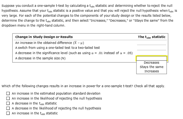 Solved Suppose you conduct a one-sample t-test by | Chegg.com