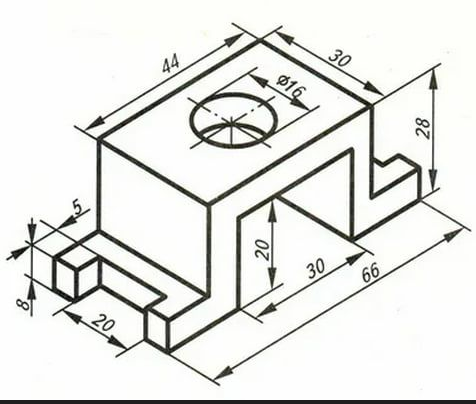 Solved Draw the isometric to orthogonal drawing | Chegg.com