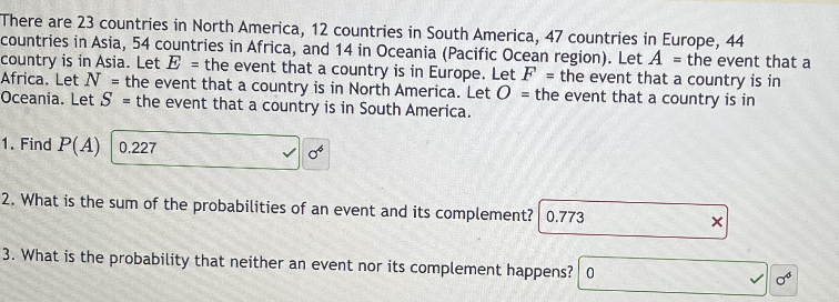 Solved There are 23 countries in North America, 12 countries | Chegg.com