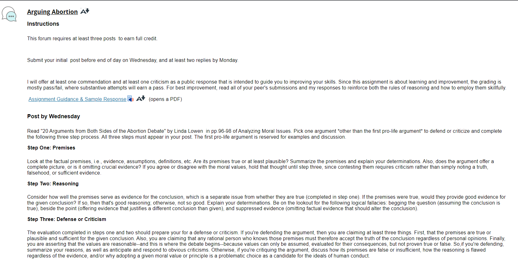 Here is the One arguments I pick from 20 arguments. | Chegg.com