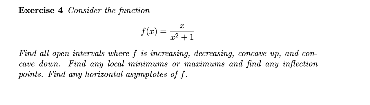 Solved Exercise 1 Find all of the critical points of | Chegg.com Solved Exercise 1 Find all of the critical points of | Chegg.com