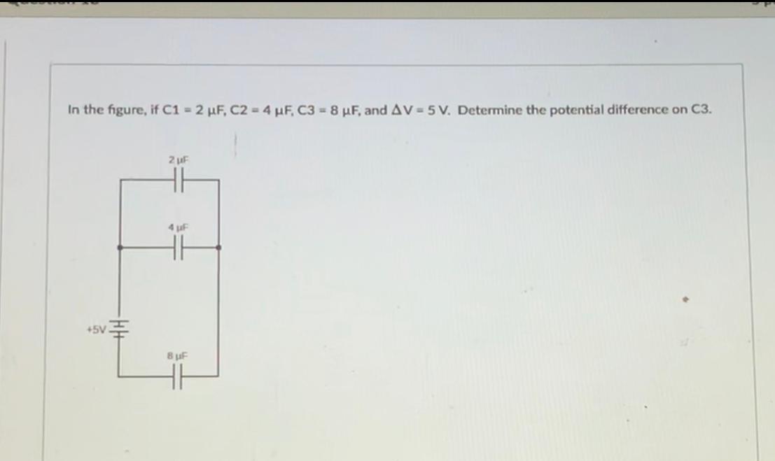 Solved In the figure, if C1 = 2 pF, C2 - 4 MF, C3 = 8 MF, | Chegg.com