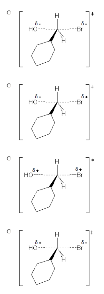 Solved Choose the correct variant of the transition state | Chegg.com