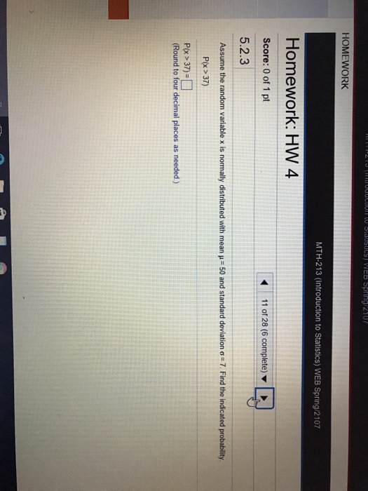 Solved Assume The Random Variable X Is Normally Distributed 5103