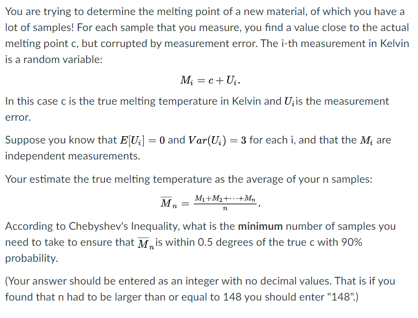 Solved You are trying to determine the melting point of a | Chegg.com