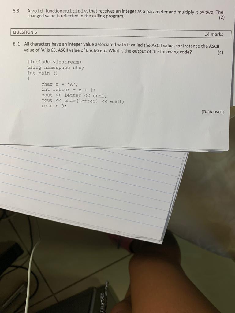 Solved 5.3 Avoid function multiply, that receives an integer | Chegg.com
