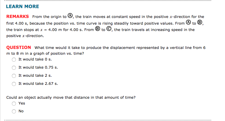 Solved EXAMPLE 2.2 Slowly Moving Train GOAL Obtain average | Chegg.com