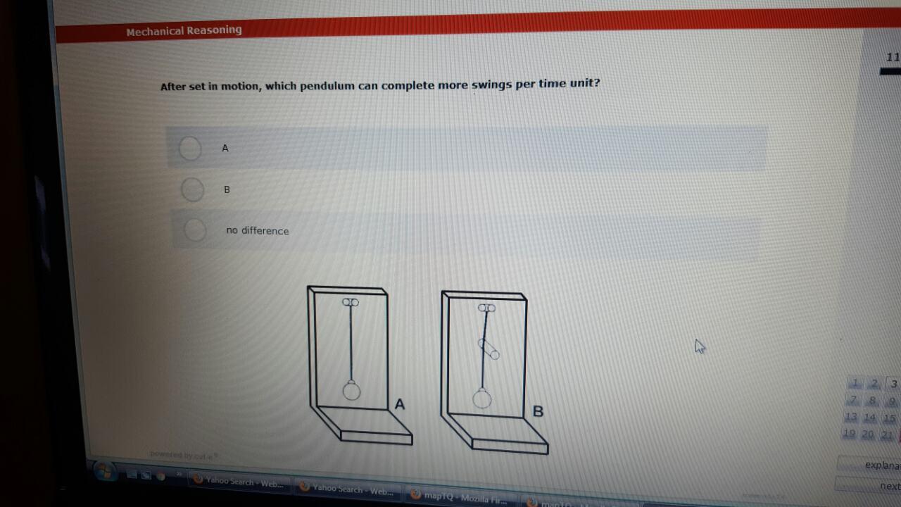 Solved Mechanical Reasoning 11 After set in motion, which | Chegg.com