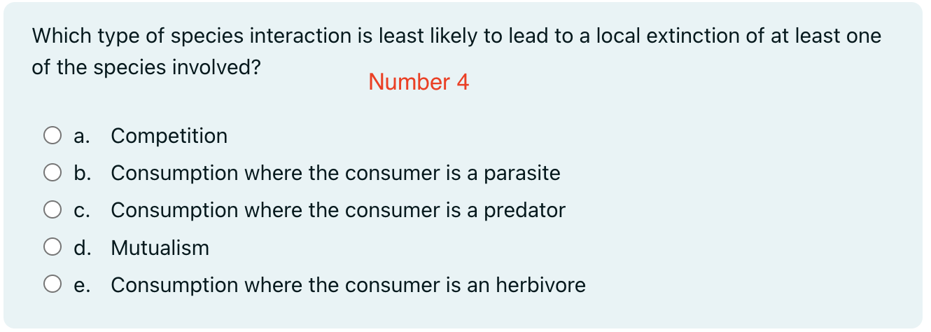Solved In which situation does an interspecific interaction | Chegg.com