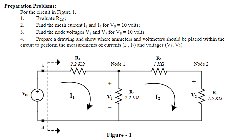 Solved reparation Problems: For the circuit in Figure 1. 1. | Chegg.com