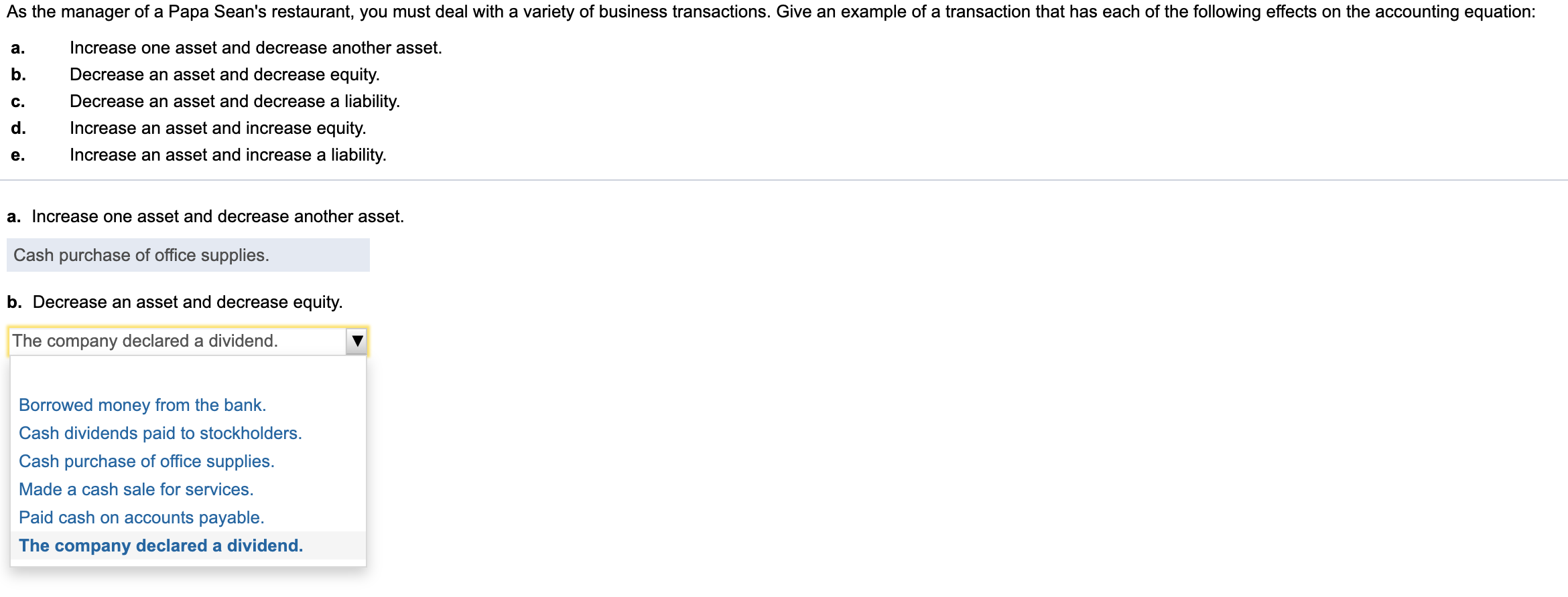 Solved As the manager of a Papa Sean's restaurant, you must | Chegg.com