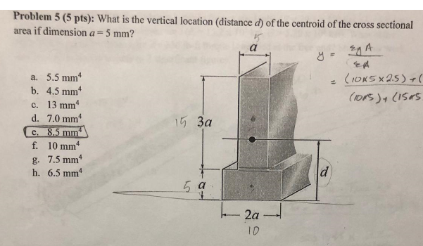 Solved Problem 5 (5 pts): What is the vertical location | Chegg.com