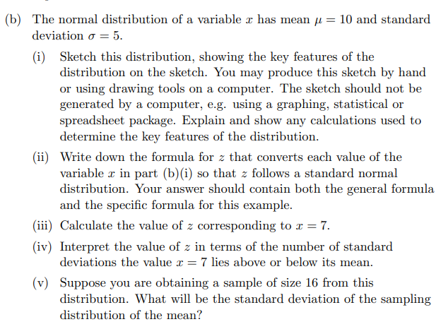 Solved a) For the normal distribution shown in Figure 1, | Chegg.com