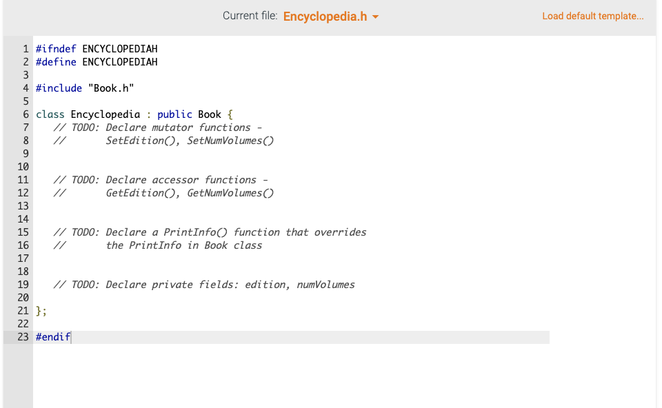 Solved Given main() and a base Book class, define a derived | Chegg.com
