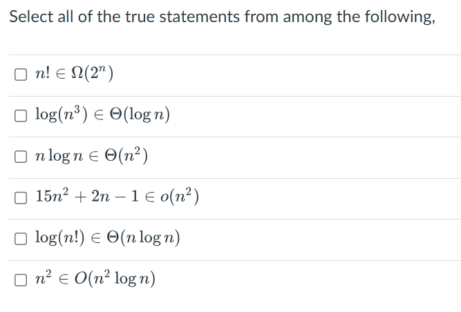 Solved Select all of the true statements from among the | Chegg.com