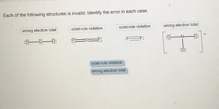 Solved Each of the following structures is invalid. Identify | Chegg.com