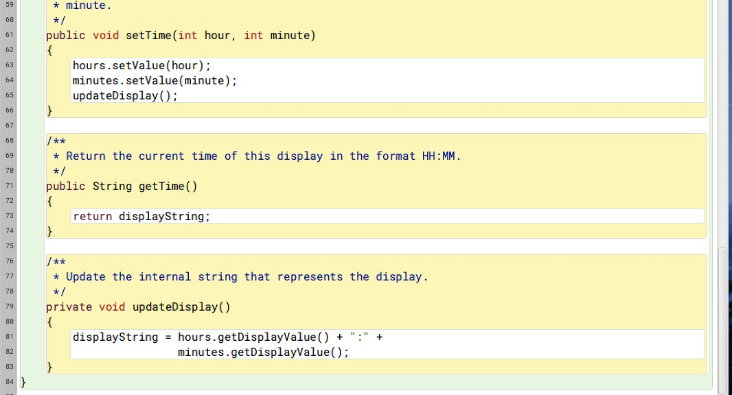 Solved ClockDisplay X Compile Undo Cut Copy Paste Find Chegg
