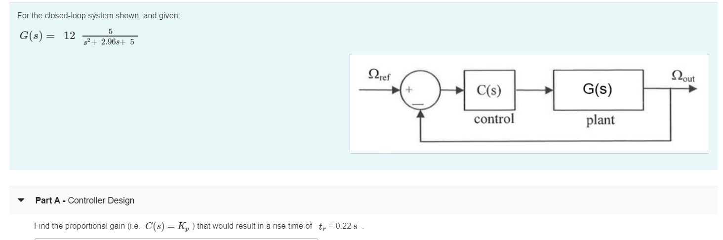 Solved For the closed-loop system shown, and given: G(s) = | Chegg.com