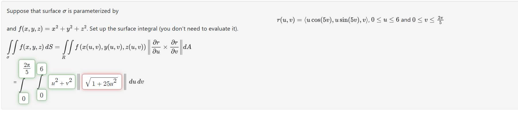 Solved Suppose that surface σis ﻿parameterized byand | Chegg.com
