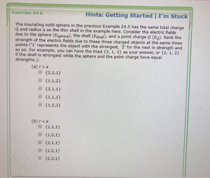 Solved Exercise 24.6 Hints: Getting Started | I'm Stuck The | Chegg.com