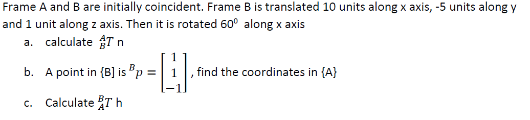 Solved Frame A and B are initially coincident. Frame B is | Chegg.com