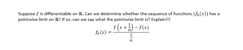 Solved Suppose f is differentiable on R. Can we determine | Chegg.com