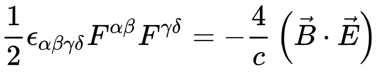 Solved 21ϵαβγδFαβFγδ=−c4(B⋅E) | Chegg.com