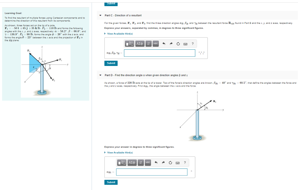 Solved - Part A Resultant of adding F1 and F3 Learning Goal | Chegg.com