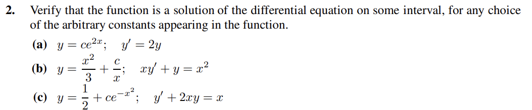 Solved Verify that the function is a solution of the | Chegg.com