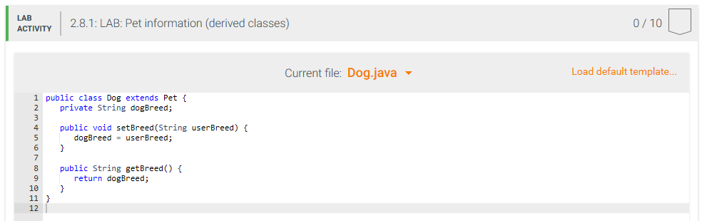 (Solved) : 28 Lab Pet Information Derived Classes Base Class Pet ...