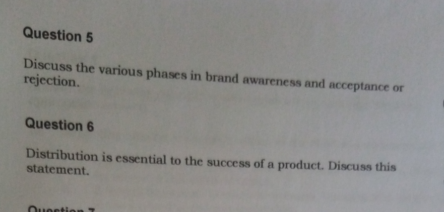 Solved Question 5Discuss the various phases in brand | Chegg.com